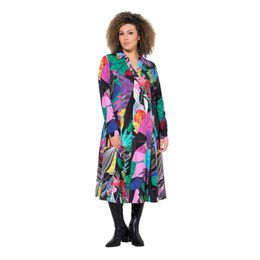 Ulla Popken Hemdblusenkleid in schwarz | Gr.: 50-52