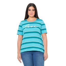 Ulla Popken Shirt in tiefes aqua | Gr.: 50-52
