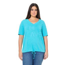 Ulla Popken Shirt in tiefes aqua | Gr.: 46-48