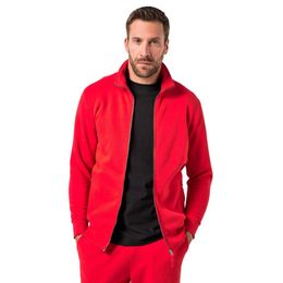 JP1880 Sweatjacke in mohnrot | Gr.: 3XL