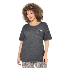 Ulla Popken Shirt in graphitgrau | Gr.: 54-56