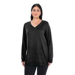 Ulla Popken Pullover in schwarz | Gr.: 54-56