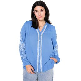 Studio Untold Hemdbluse in jeansblau | Gr.: 54-56