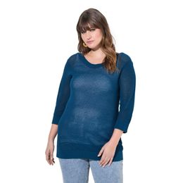 Ulla Popken Pullover in petrol | Gr.: 54-56