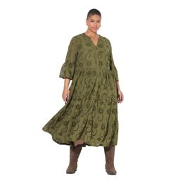 Studio Untold Kleid in dunkles olive | Gr.: 46-48