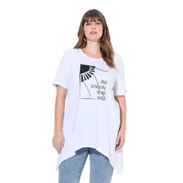 Ulla Popken Longshirt in offwhite | Gr.: 46-48