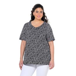 Ulla Popken Shirt in schwarz | Gr.: 50-52