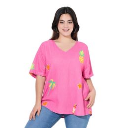 Angel of Style Bluse in hibiskuspink | Gr.: 52