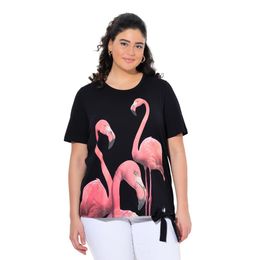 Ulla Popken Shirt in schwarz | Gr.: 50-52