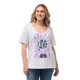 Ulla Popken Shirt in schneeweiß | Gr.: 50-52