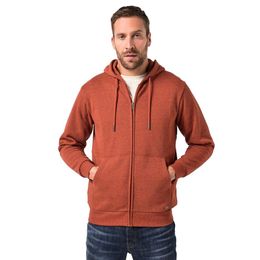 JP1880 Sweatjacke in ziegelbraun | Gr.: 8XL
