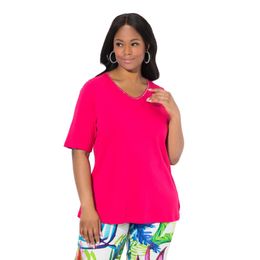 Ulla Popken Shirt in rot pink | Gr.: 54-56