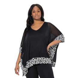 Ulla Popken Bluse in schwarz | Gr.: 54-56