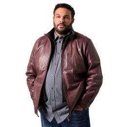 Men Plus Lederjacke in bordeaux | Gr.: 7XL