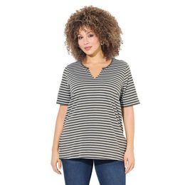 Ulla Popken Longshirt in olivgrau | Gr.: 58-60