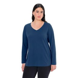 Ulla Popken Shirt in dunkelblau | Gr.: 58-60
