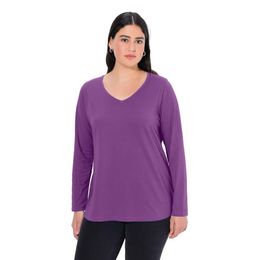 Ulla Popken Shirt in lila | Gr.: 58-60