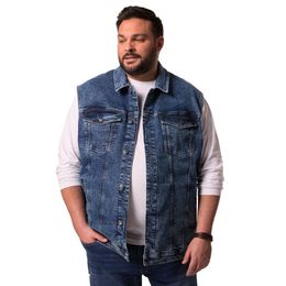 Men Plus Steppweste in blue stone | Gr.: 6XL