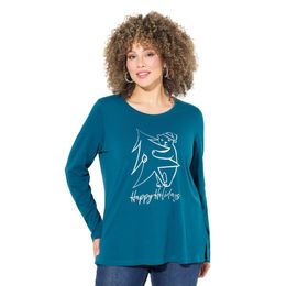 Ulla Popken Longsleeve in petrol | Gr.: 50-52