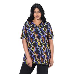 Ulla Popken Shirt in schwarz | Gr.: 54-56