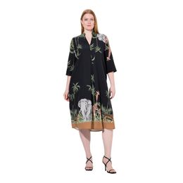 Ulla Popken Midikleid in schwarz | Gr.: 46-48