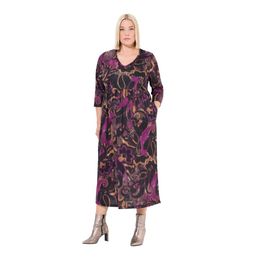Ulla Popken Kleid in schwarze kirsche | Gr.: 54-56