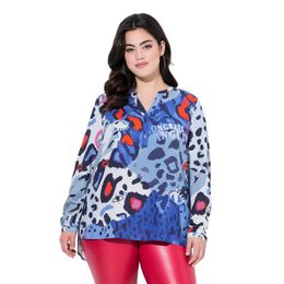 Angel of Style Bluse in mattes blau | Gr.: 50