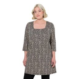 Ulla Popken Longshirt in schwarz | Gr.: 50-52