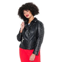 Angel of Style Lederjacke in schwarz | Gr.: 46
