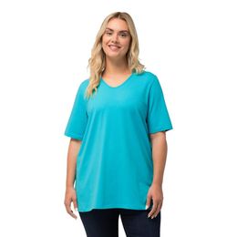 Ulla Popken Shirt in tiefes aqua | Gr.: 58-60
