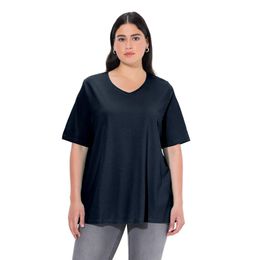 Ulla Popken Shirt in marine | Gr.: 58-60