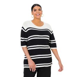 Ulla Popken Pullover in schwarz | Gr.: 54-56