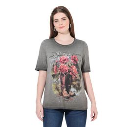 Ulla Popken Shirt in schwarz | Gr.: 50-52