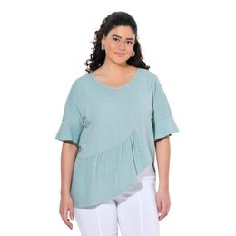 Ulla Popken Shirt in helles moosgrün | Gr.: 58-60
