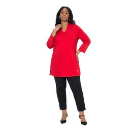 Ulla Popken Langarmshirt in salsa | Gr.: 50-52
