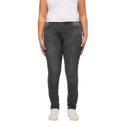 Ulla Popken Hose in klassisch grey denim | Gr.: 62 - Kurzgr&ouml;&szlig;e
