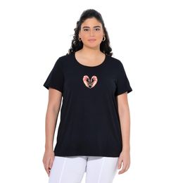 Ulla Popken Shirt in schwarz | Gr.: 62/64