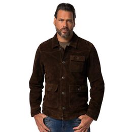 JP1880 Lederjacke in dunkelbraun | Gr.: 4XL