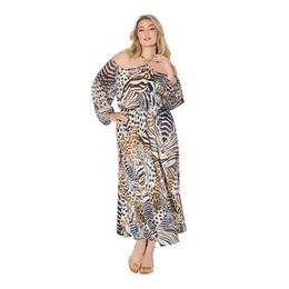 Ulla Popken Kleid in dunkles kitt | Gr.: 46 - Normalgr&ouml;&szlig;e
