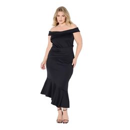 Ulla Popken Midikleid in schwarz | Gr.: 56 - Normalgr&ouml;&szlig;e
