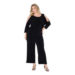 Ulla Popken Shirt in schwarz | Gr.: 50-52
