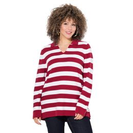 Ulla Popken Pullover in rubinrot | Gr.: 46-48