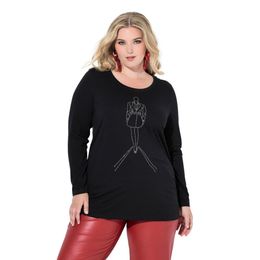 MIAMODA Shirt in schwarz | Gr.: 52