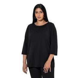 Ulla Popken Shirt in schwarz | Gr.: 58-60