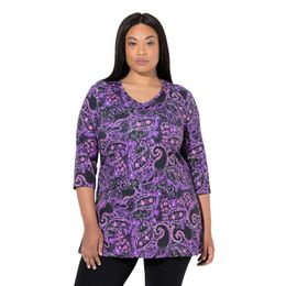 Ulla Popken Longshirt in schwarz | Gr.: 62/64