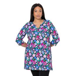Ulla Popken Longshirt in schwarz | Gr.: 50-52