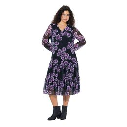 Ulla Popken Kleid in aubergine | Gr.: 66-68