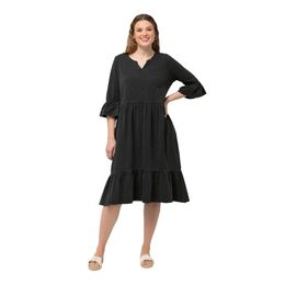 Ulla Popken Jerseykleid in graphitgrau | Gr.: 46-48