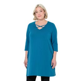 Ulla Popken Longshirt in ozean blau | Gr.: 54-56