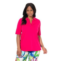 Ulla Popken Poloshirt in rot pink | Gr.: 58-60
